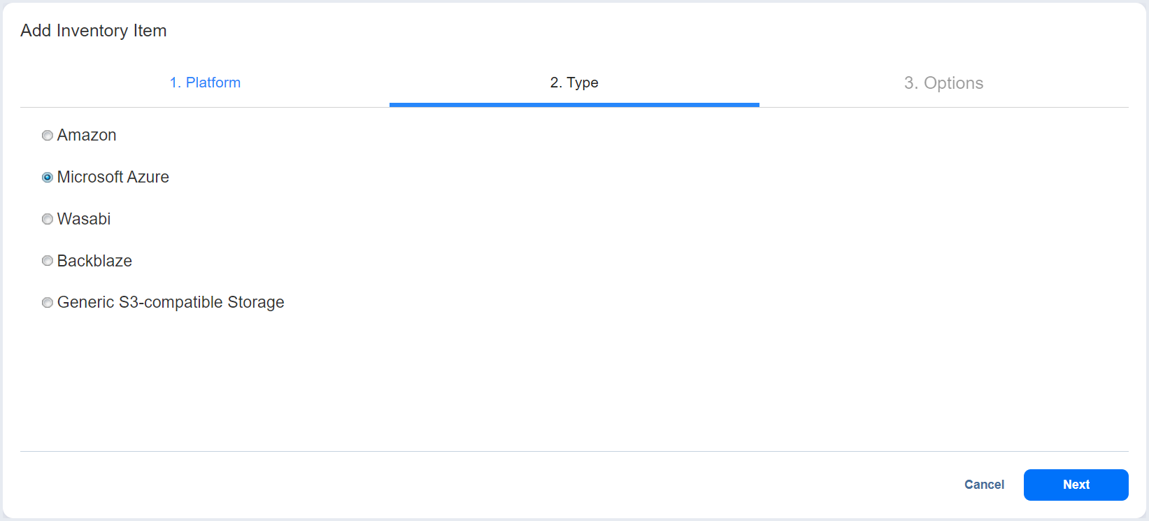 Adding Microsoft Azure Storage Accounts